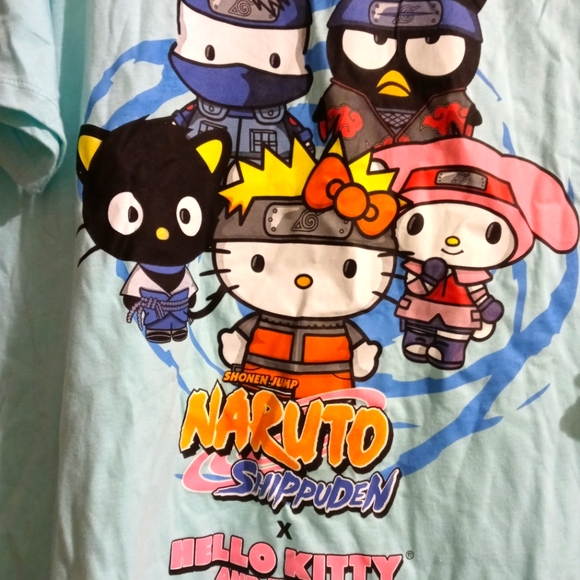 Sanrio | Tops | Hello Kitty X Naruto Shippuden Tshirt | Poshmark